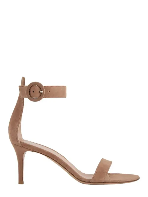 GIANVITO ROSSI Portofino 70 Round-toe Sandals - Pink