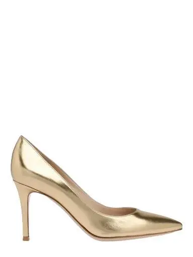 GIANVITO ROSSI 85 Pumps - Metallic Gold