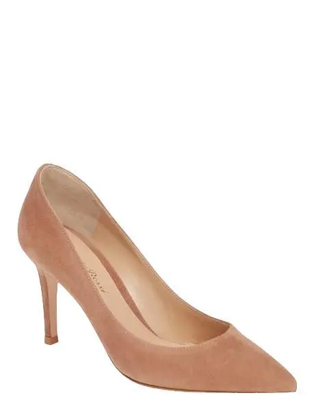 GIANVITO ROSSI 85 Pumps - Praline Suede