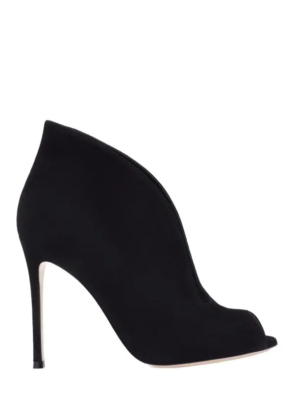 GIANVITO ROSSI Vamp Open Toe Pumps - Black Suede