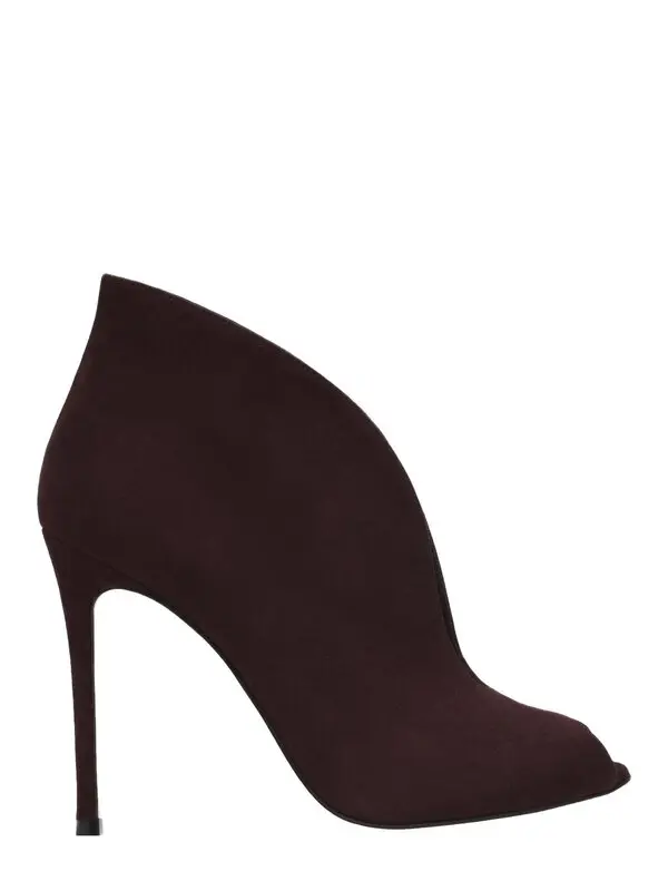 GIANVITO ROSSI Vamp Peep Toe Booties - Red