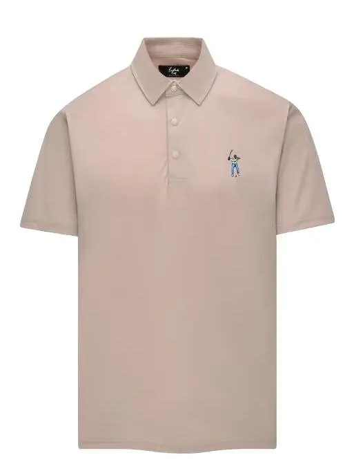 EASTSIDE GOLF Snap Placket Performance Golf Polo - Taupe