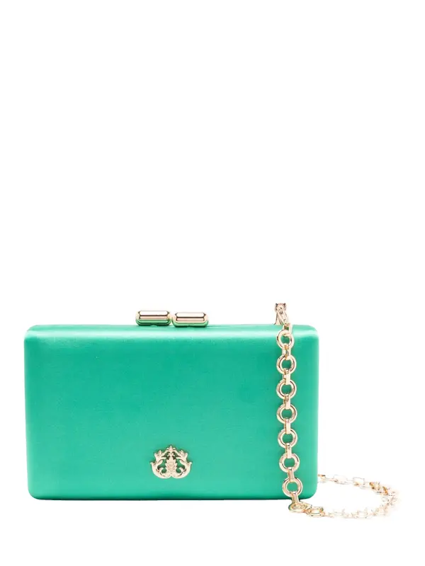 ISLA Eva Logo-plaque Clutch - Green