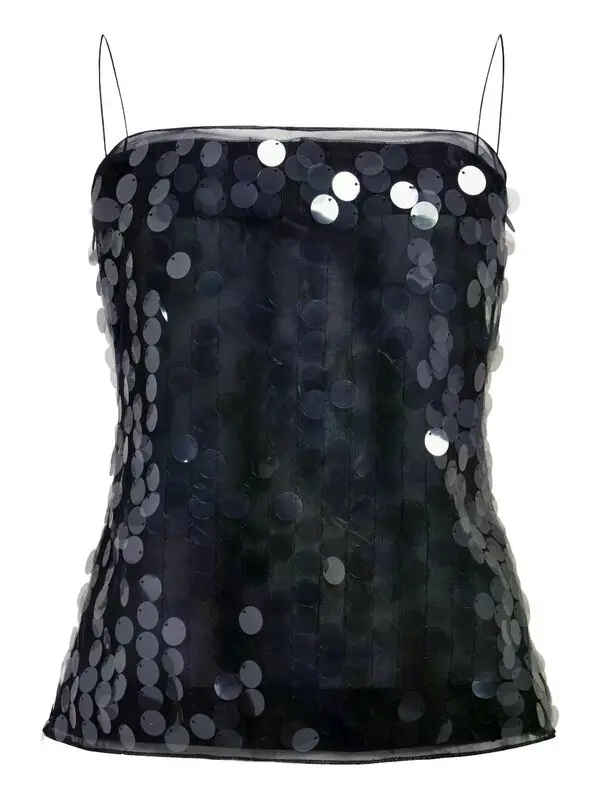 16Arlington Suero Sequin-embellished Top - Black