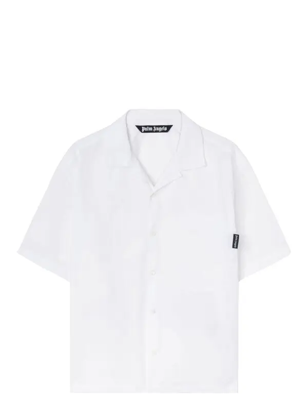 Palm Angels Curved-logo Classic Shirt - White