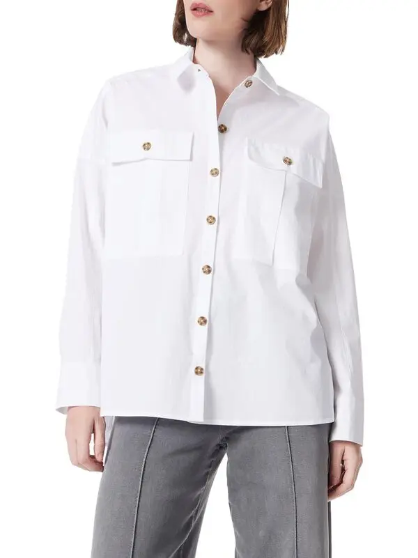 DO BY DEE OCLEPPO Cargo Button-up Top - Optic White