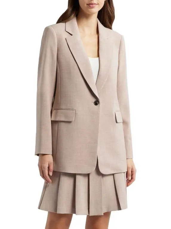 TAHARI ASL One-button Blazer - Clay