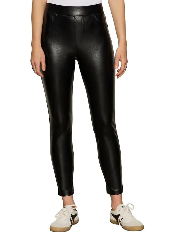 Sanctuary Runway Faux Leather Leggings - Black