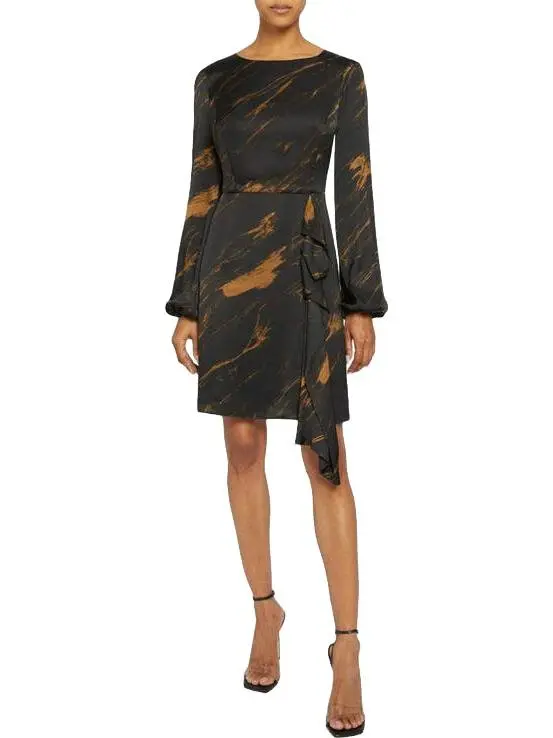 Santorelli Malia Abstract Print Dress - Black