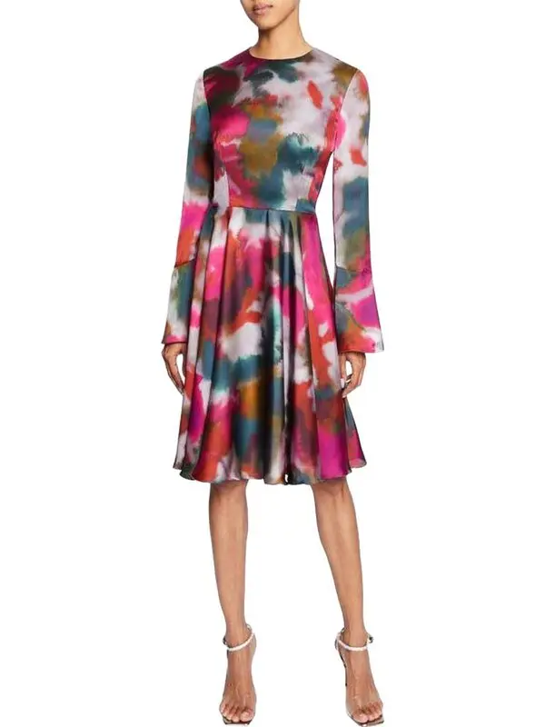 Santorelli Roni Abstract Printed Dress - Sedona Multi