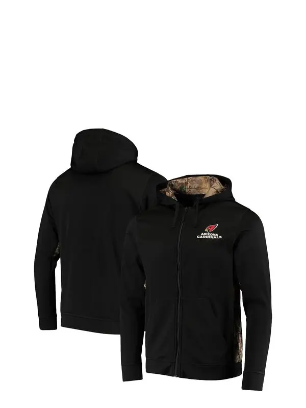 DUNBROOKE Arizona Cardinals Camouflage Decoy Tech Fleece Full-zip Hoodie - Black