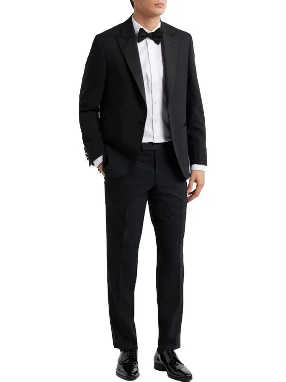 JACK VICTOR Elwood Contemporary Fit Wool Tuxedo - Black