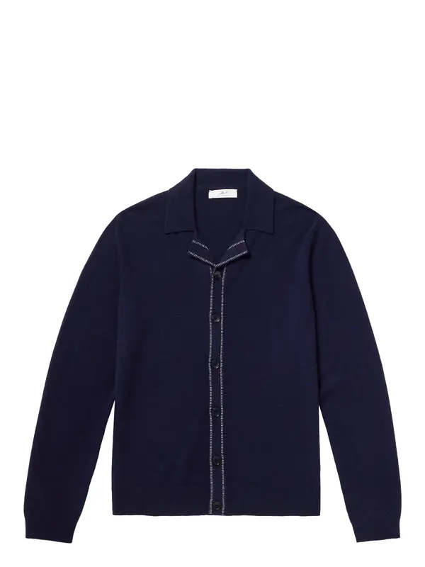 Mr P. Cashmere Cardigan - Blue