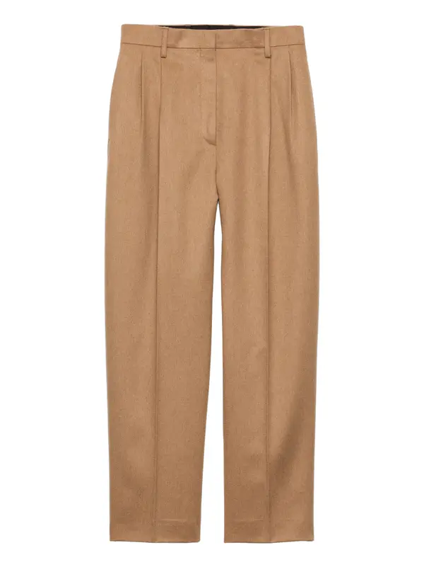 Prada Camel-hair Trousers - Camel Brown