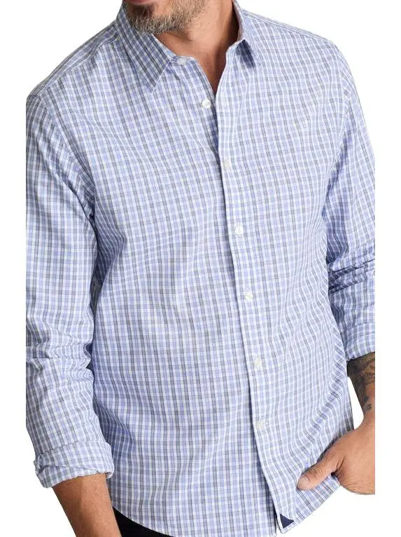 UNTUCKIT Durif Check Wrinkle Free Cotton Button-up Shirt - Blue