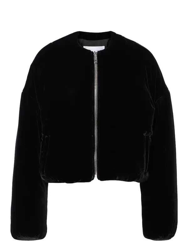 Alaïa Velvet Bomber Jacket - Black