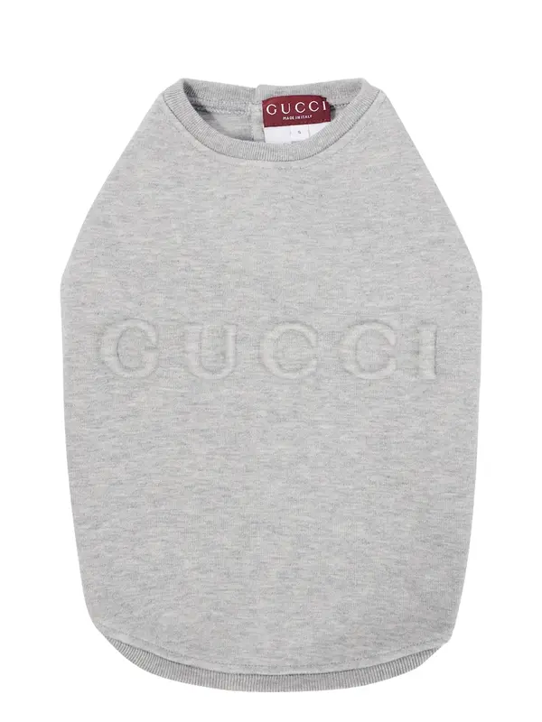 Gucci Logo Embossed Dog Sweatshirt - Grey