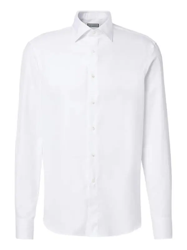 Canali Cotton Poplin Shirt - White