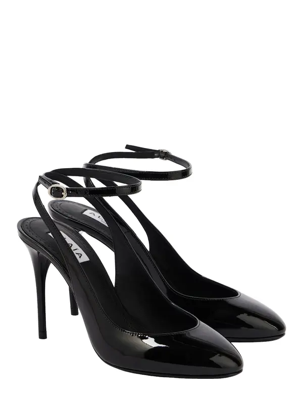 Alaïa Décolleté 90 Patent Leather Pumps - Black
