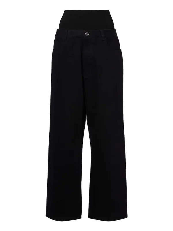 Alaïa High-rise Straight Jeans - Black