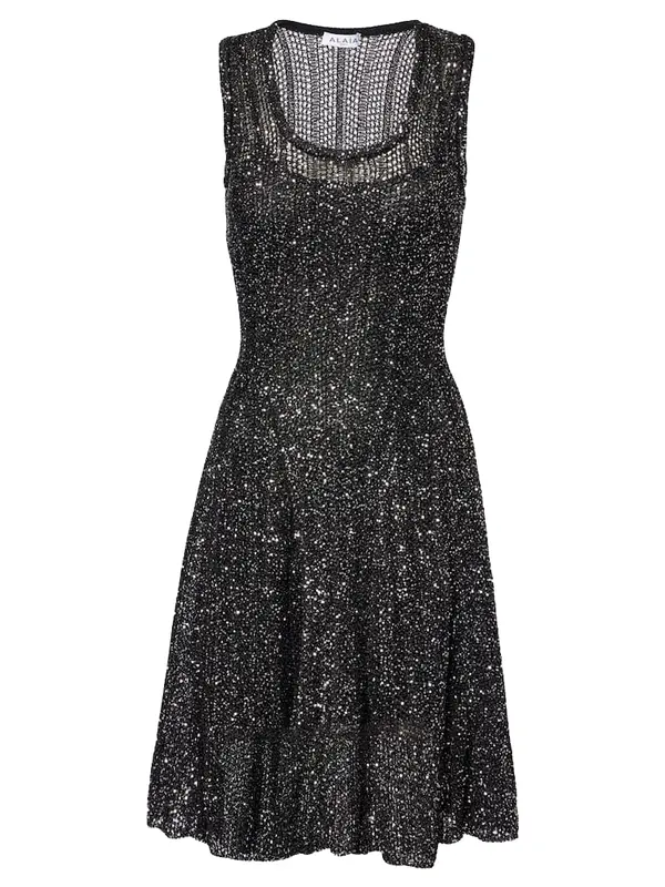 Alaïa Sequined Minidress - Black
