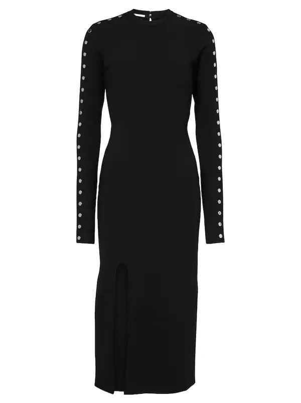 Stella McCartney Knitted Midi Dress - Black