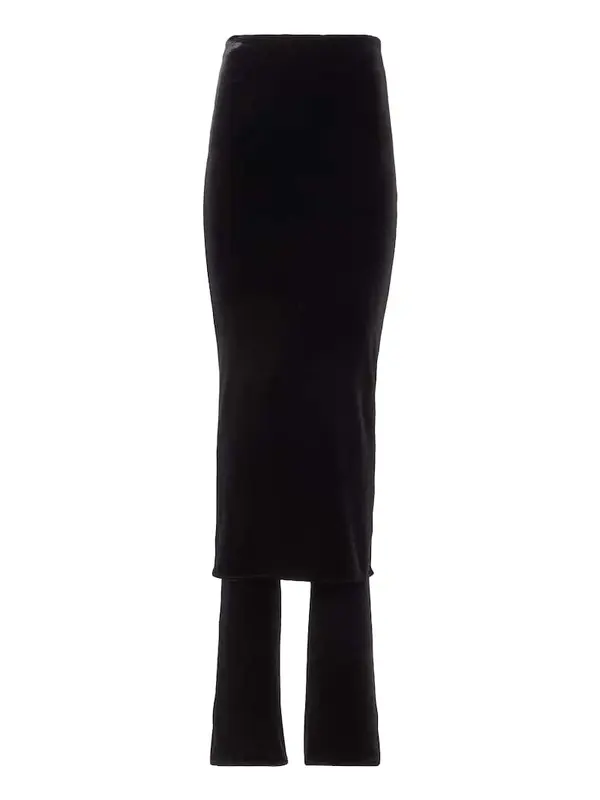 Alaïa Fluid Jersey Skirt Pants - Black