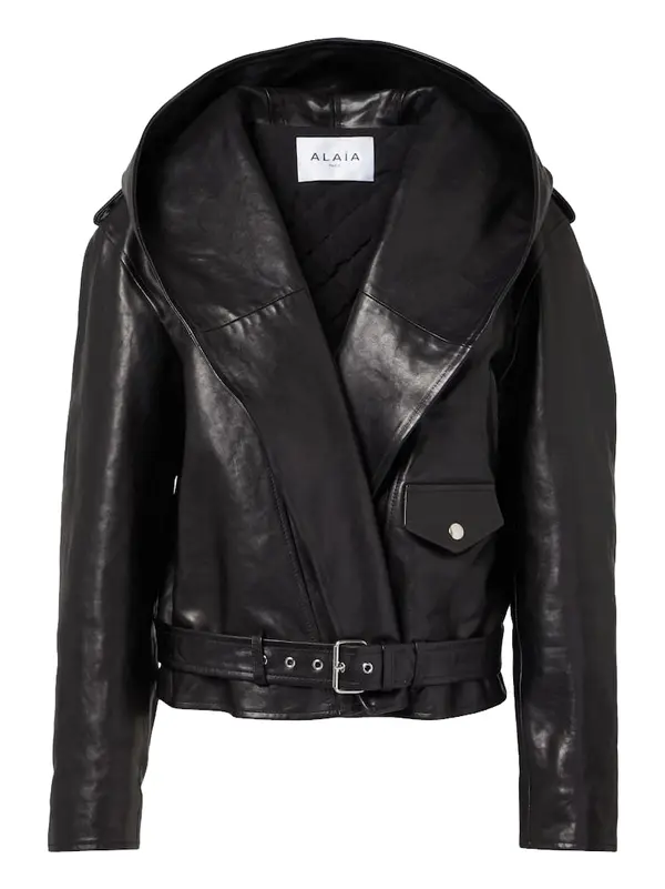 Alaïa Biker Leather Jacket - Black
