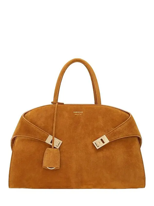 FERRAGAMO Medium Hug Handbag - Naturale