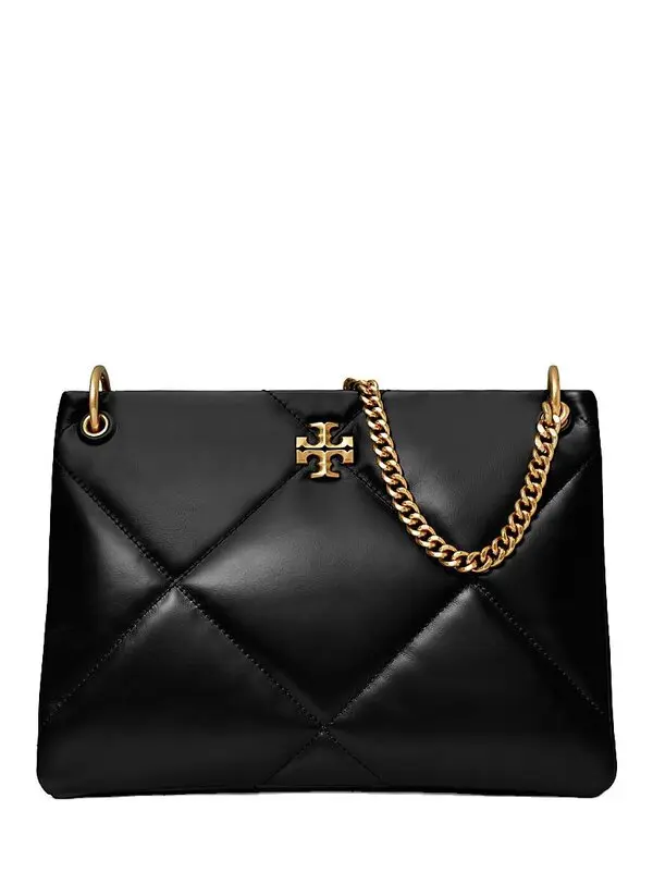 Tory Burch Kira Diamond Quilted Leather Shoulder Bag - Black
