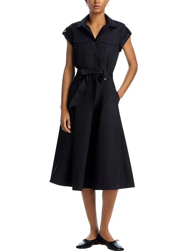 Derek Lam 10 Crosby Kayla Poplin Shirt Dress - Black