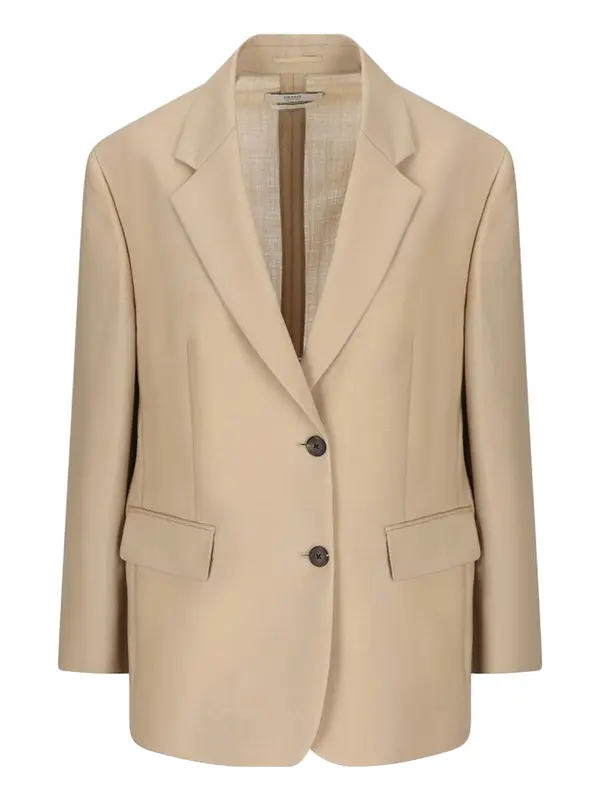 Prada Single-breasted Blazer - Beige