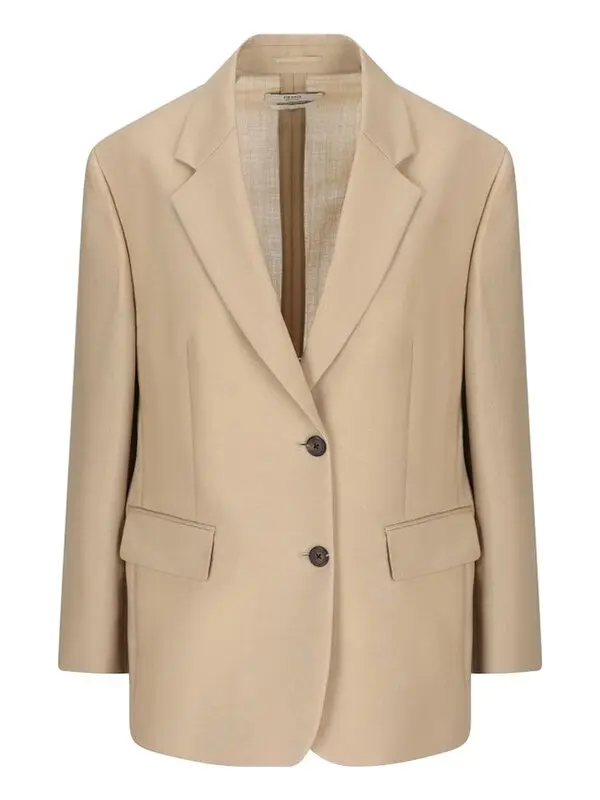 Prada Single-breasted Blazer - Beige