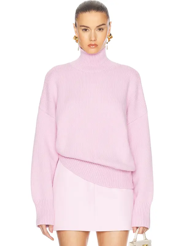 SEROYA Elsa Turtleneck Sweater - Ballet Pink