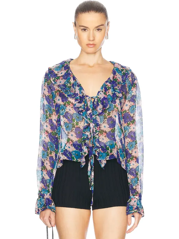 BODE Daisy Blouse - Blue Multi