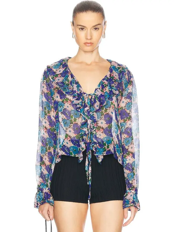 BODE Daisy Blouse - Blue Multi