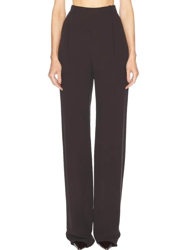 Saint Laurent Straight Leg Trouser - Chocolate