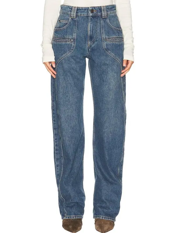 Isabel Marant Betiane Relaxed Jeans - Blue