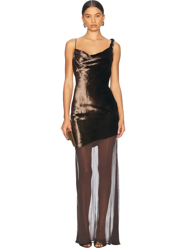 Staud Beaton Dress - Dark Chocolate