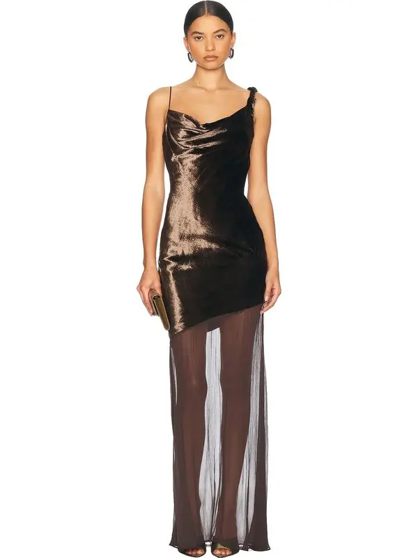 Staud Beaton Dress - Dark Chocolate