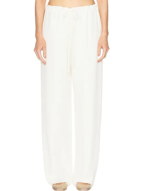 Lapointe Georgette Drawstring Pant - Cream