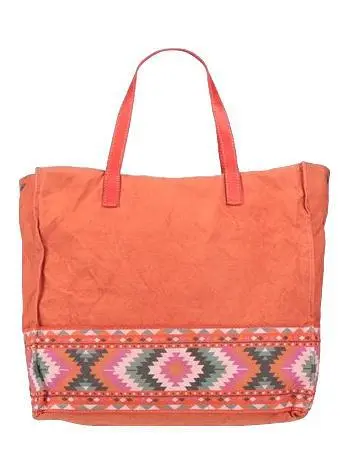 CATERINA LUCCHI Canvas And Leather Tote - Orange