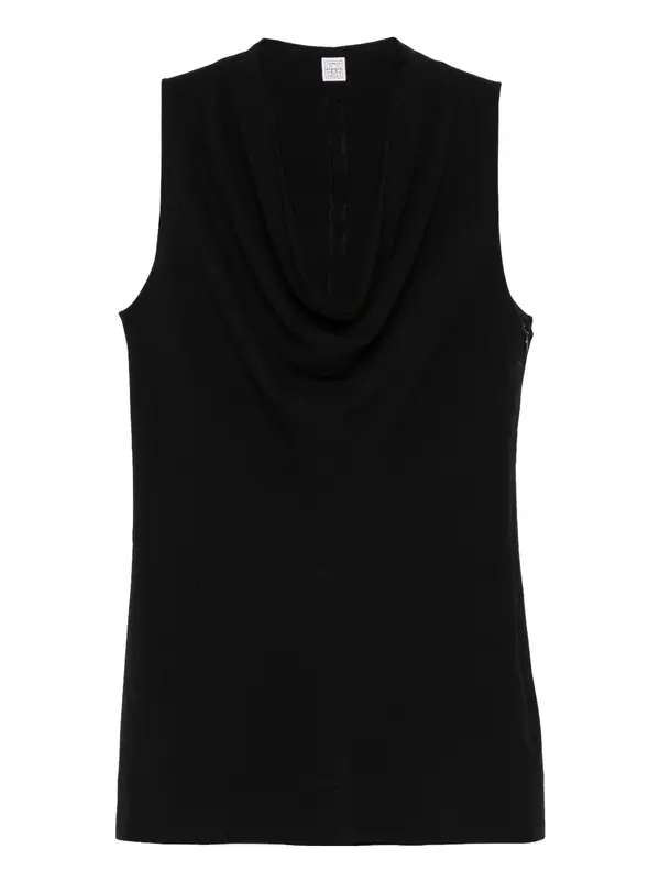TOTEME Cowl-neck Top - Black