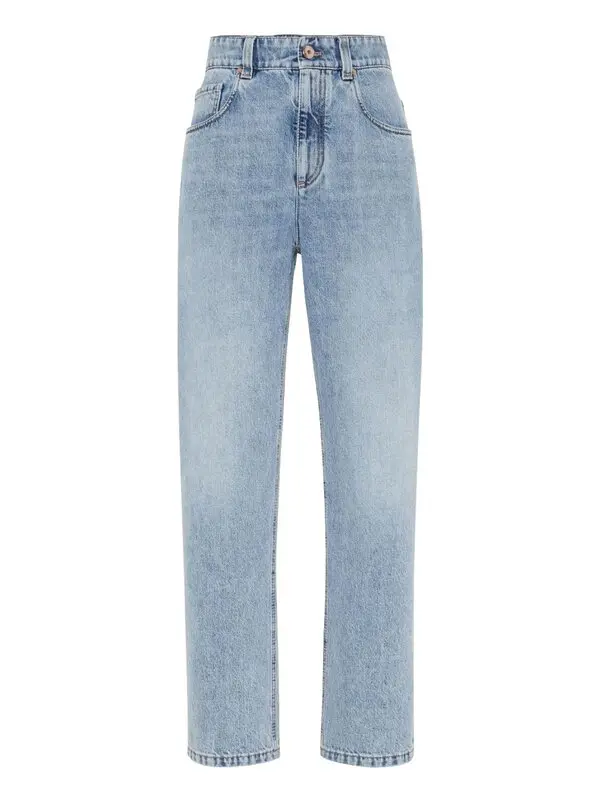 Brunello Cucinelli Straight-leg Denim Jeans - Blue