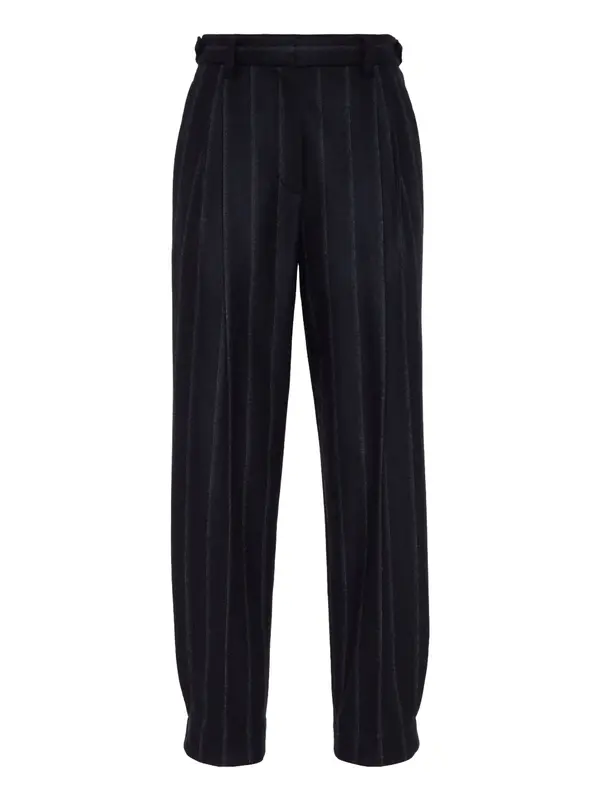 Brunello Cucinelli Striped Tailored Trousers - Blue