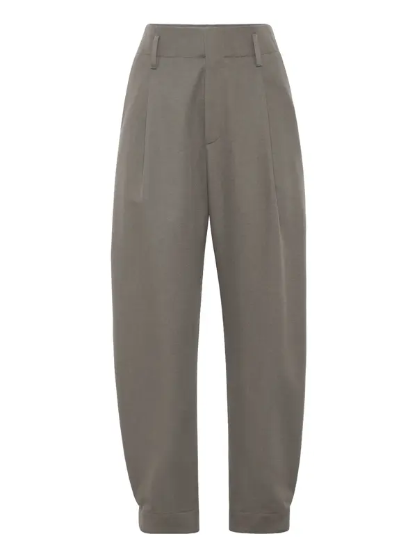Brunello Cucinelli Tailored Trousers With Monili Detailing - Green