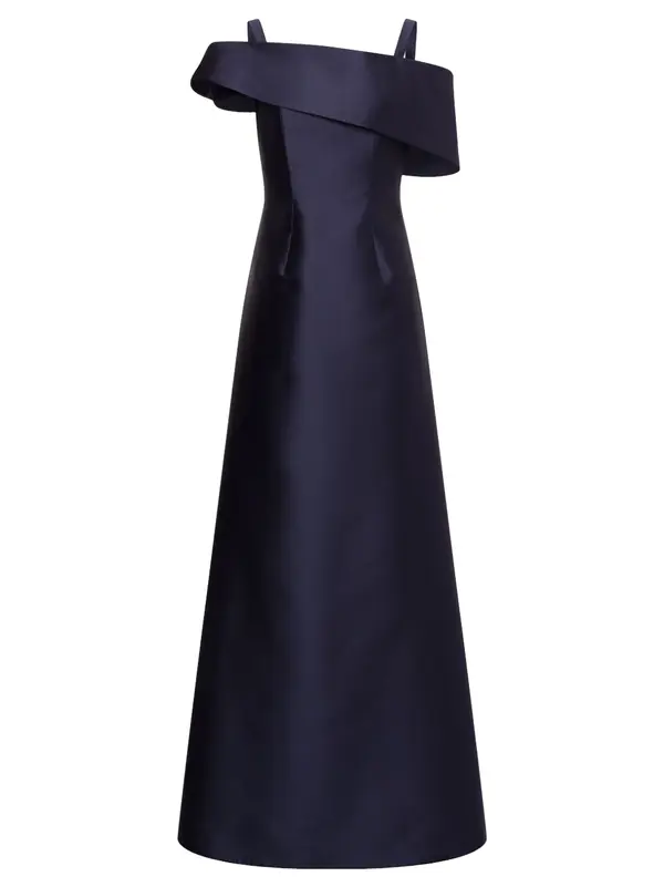 Alberta Ferretti Off-shoulder Flared Gown - Blue