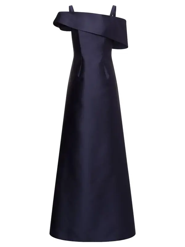 Alberta Ferretti Off-shoulder Flared Gown - Blue