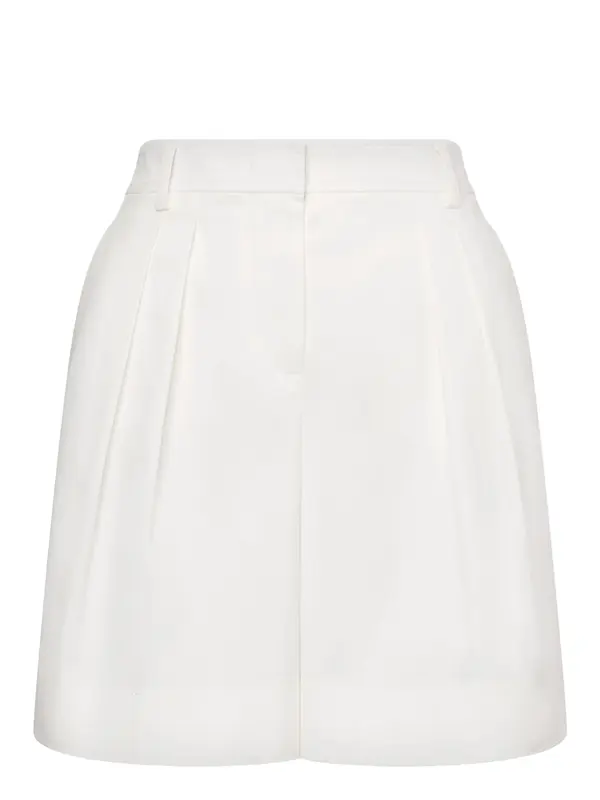 Alberta Ferretti Pleat-detailing Thigh-length Shorts - White