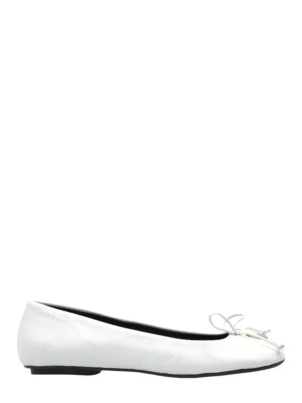 Furla Logo-plaque Ballet Flats - White